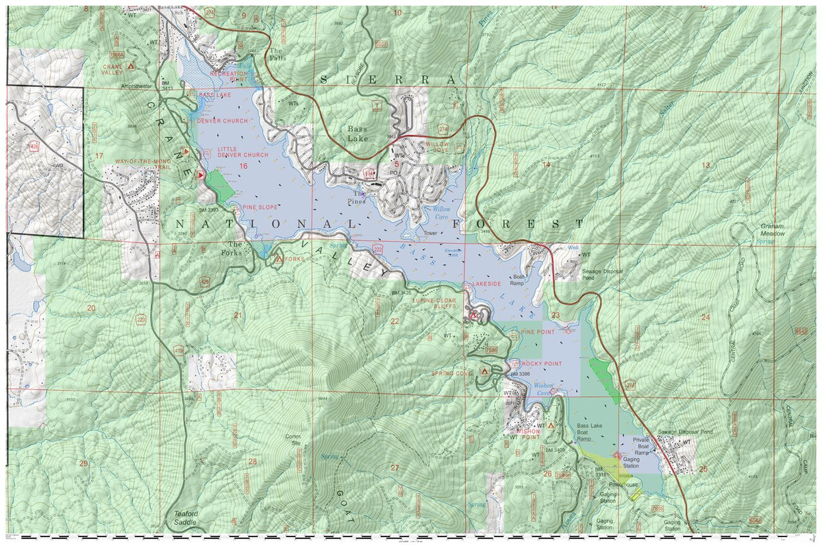 Bass Lake Navigation Aid Map by Madera County Sheriff's Office | Avenza ...