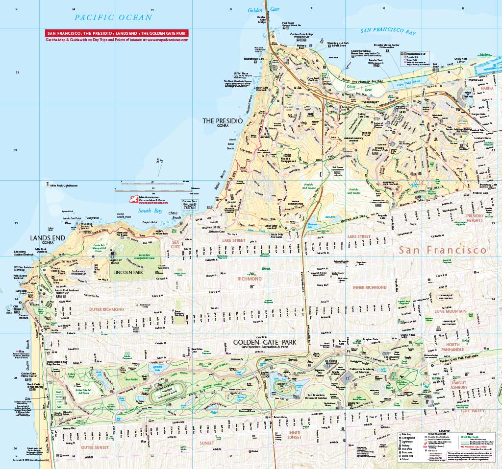 Golden Gate Hiking & Biking Map Bundle by Map Adventures LLC | Avenza Maps