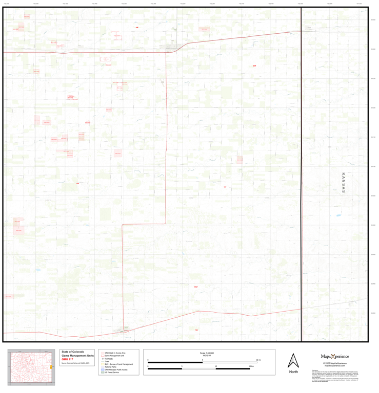 2025 Colorado Hunt Map – GMU 117 by Map the Xperience | Avenza Maps