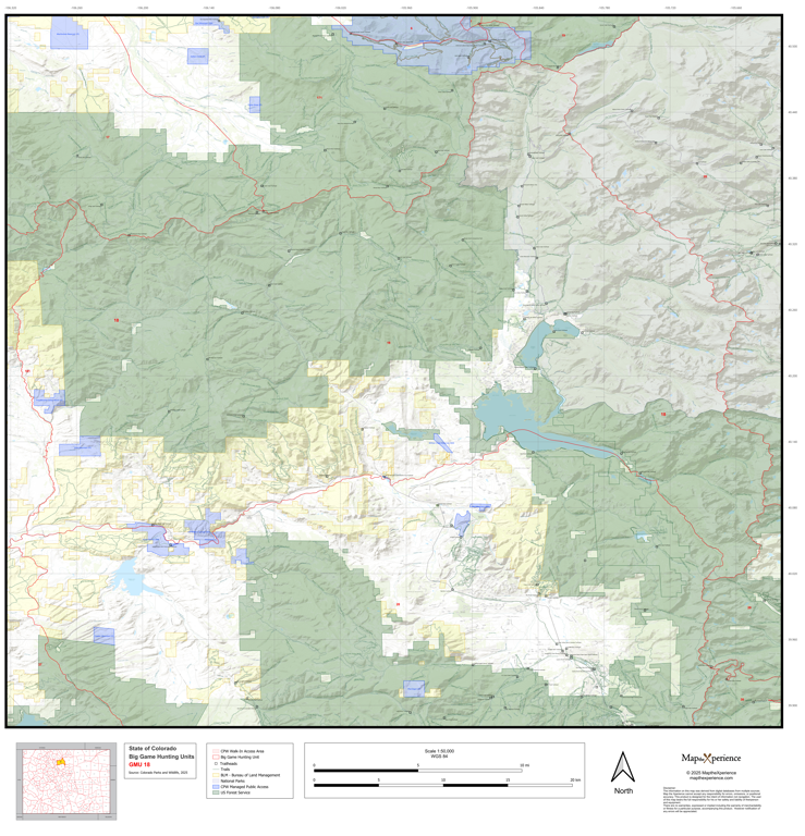 2025 Colorado Hunt Map – GMU 18 by Map the Xperience | Avenza Maps