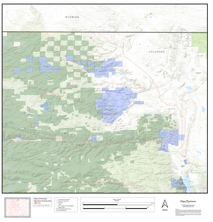2025 Colorado Hunt Map – GMU 191 by Map the Xperience | Avenza Maps