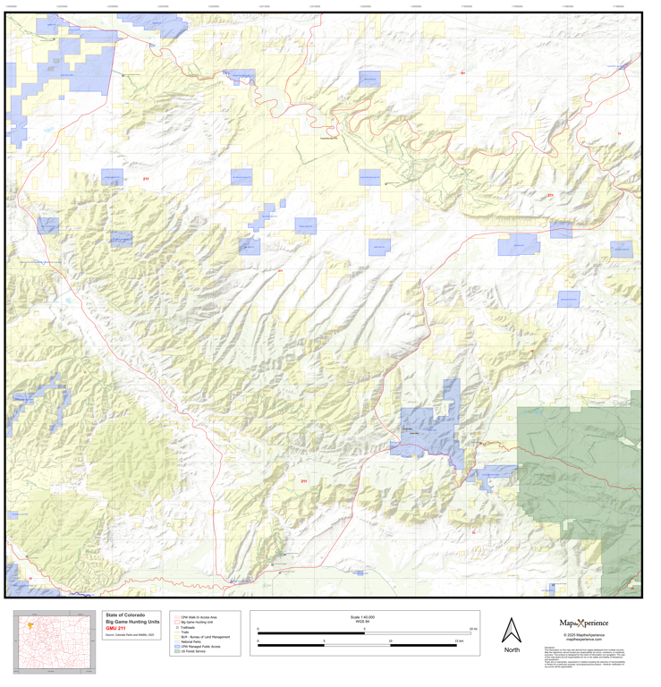 2025 Colorado Hunt Map – GMU 211 by Map the Xperience | Avenza Maps