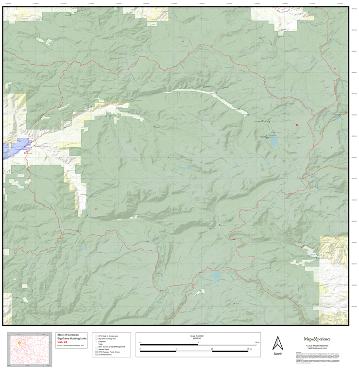 2025 Colorado Hunt Map – GMU 24 by Map the Xperience | Avenza Maps