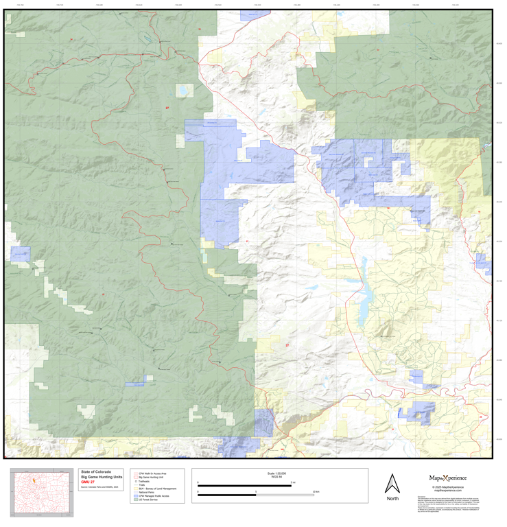 2025 Colorado Hunt Map – GMU 27 by Map the Xperience | Avenza Maps