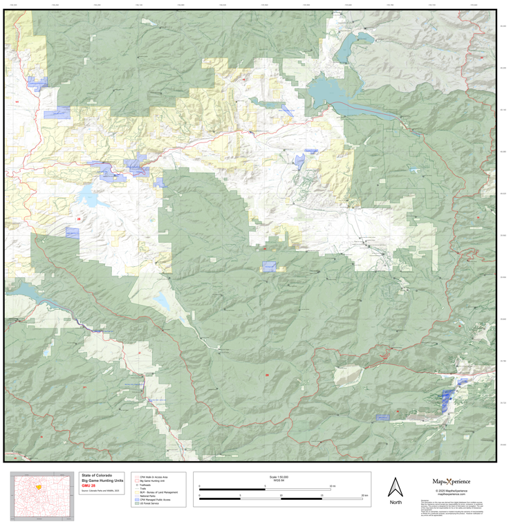 2025 Colorado Hunt Map – GMU 28 by Map the Xperience | Avenza Maps