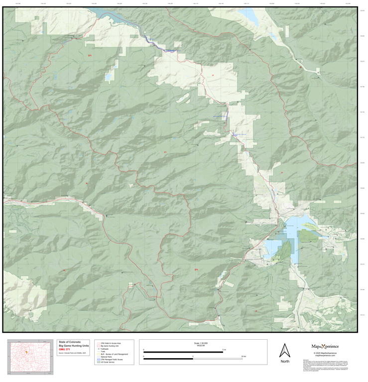 2025 Colorado Hunt Map – GMU 371 by Map the Xperience | Avenza Maps