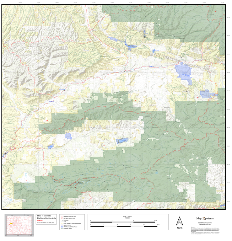 2025 Colorado Hunt Map – GMU 42 by Map the Xperience | Avenza Maps