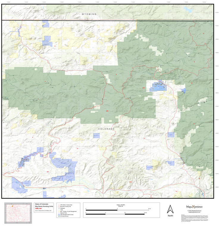 2025 Colorado Hunt Map – GMU 441 by Map the Xperience | Avenza Maps