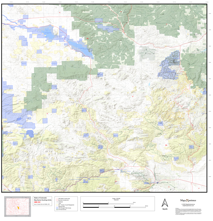 2025 Colorado Hunt Map – GMU 581 by Map the Xperience | Avenza Maps