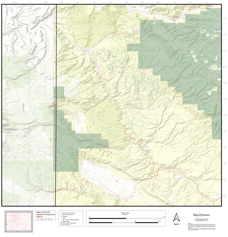 2025 Colorado Hunt Map – GMU 60 by Map the Xperience | Avenza Maps