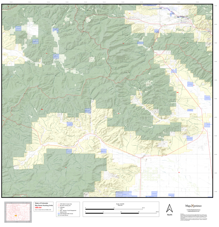 2025 Colorado Hunt Map – GMU 681 by Map the Xperience | Avenza Maps