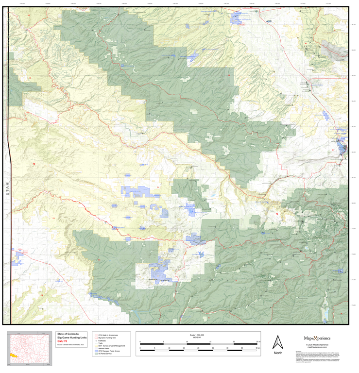2025 Colorado Hunt Map – GMU 70 by Map the Xperience | Avenza Maps