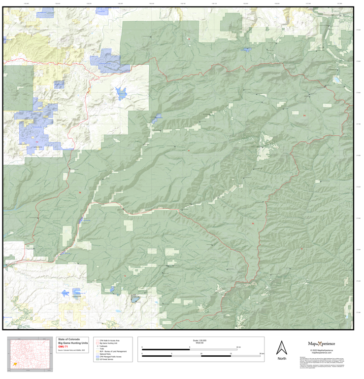 2025 Colorado Hunt Map – GMU 71 by Map the Xperience | Avenza Maps