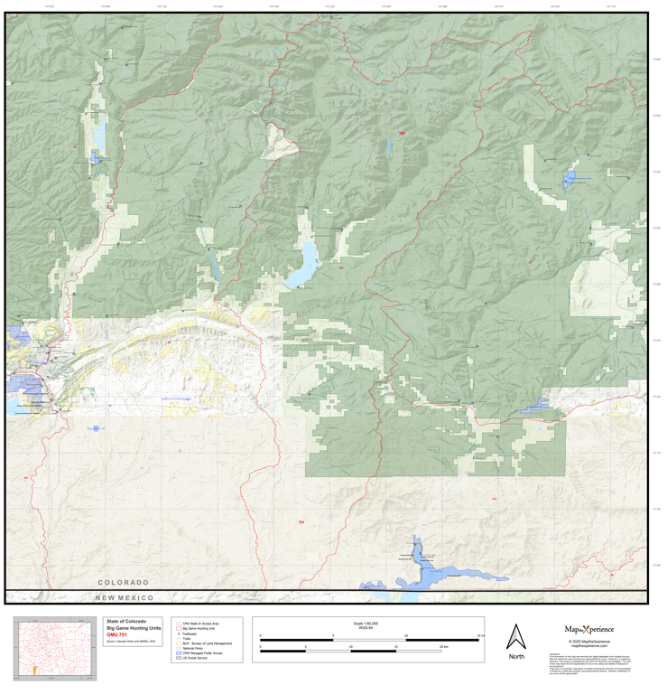 2025 Colorado Hunt Map – GMU 751 by Map the Xperience | Avenza Maps