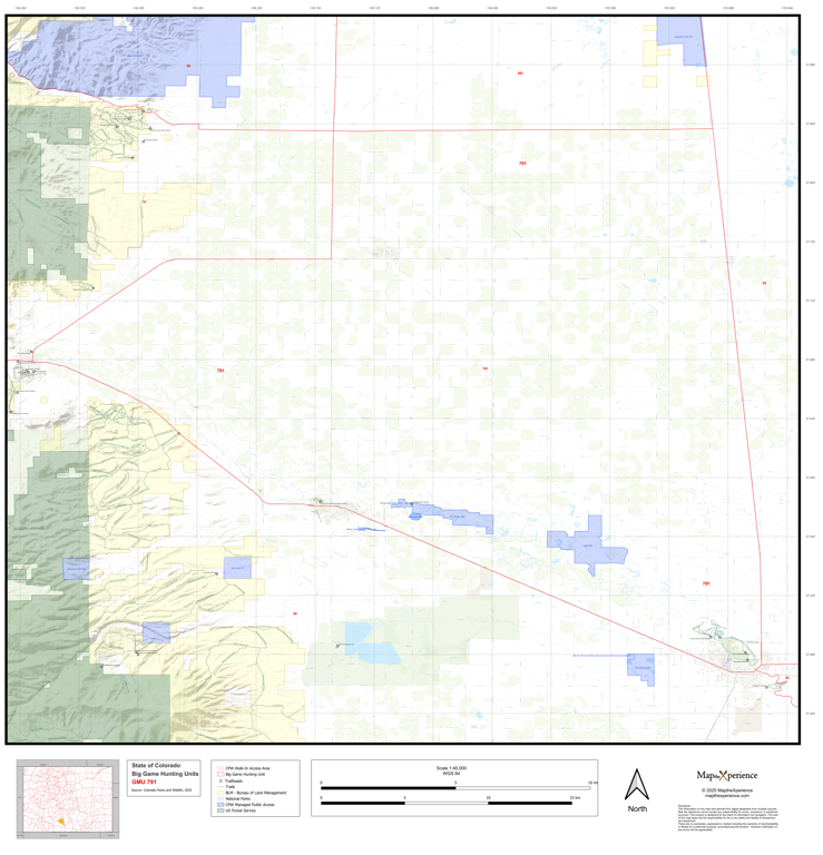 2025 Colorado Hunt Map – GMU 791 by Map the Xperience | Avenza Maps
