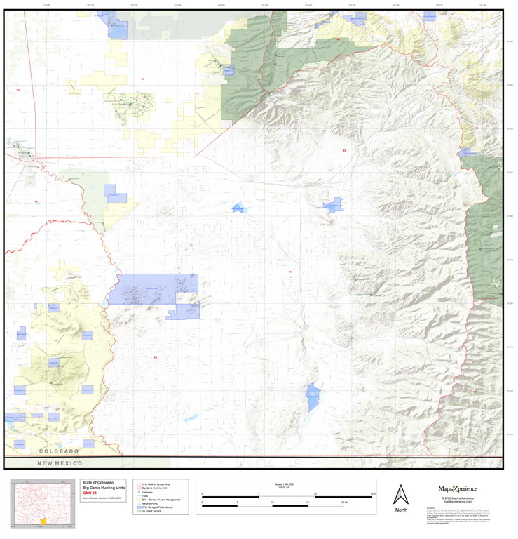 2025 Colorado Hunt Map – GMU 83 by Map the Xperience | Avenza Maps
