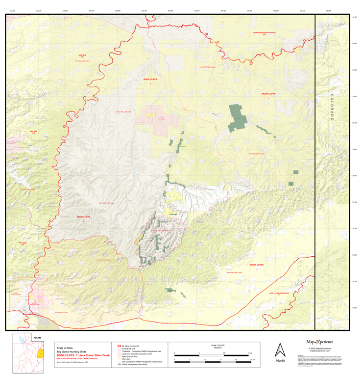 2025 Utah Hunt Map – Book Cliffs Unit by Map the Xperience | Avenza Maps