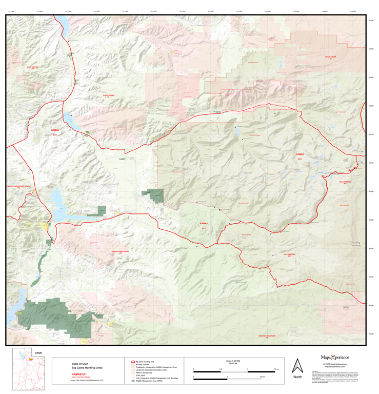 2025 Utah Hunt Map - Kamas Unit by Map the Xperience | Avenza Maps