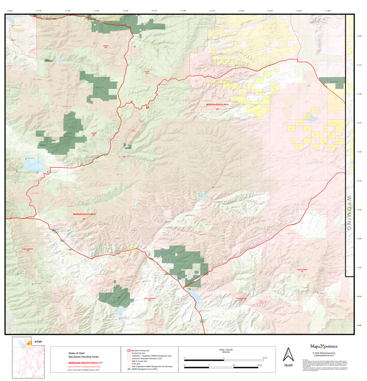 2025 Utah Hunt Map - Morgan South Rich Unit by Map the Xperience ...