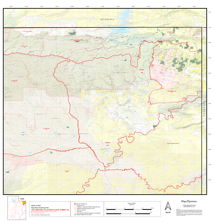 2025 Utah Hunt Map - Vernal, Diamond Mountain Unit by Map the Xperience ...