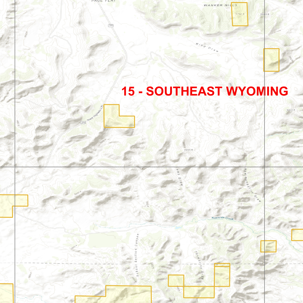 2025 Wyoming Deer Hunt Map – Deer Area 12 (Hat Creek) by Map the ...