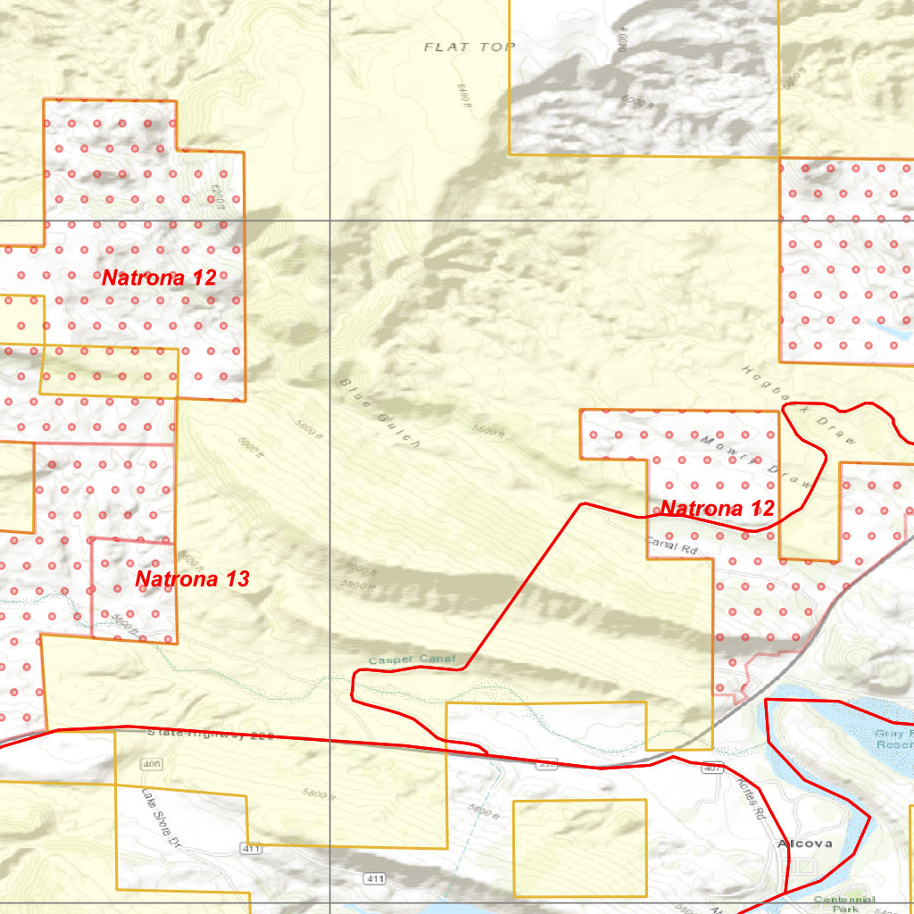 2025 Wyoming Hunt Map – Antelope Area 71 (East Poison Spider) by Map ...