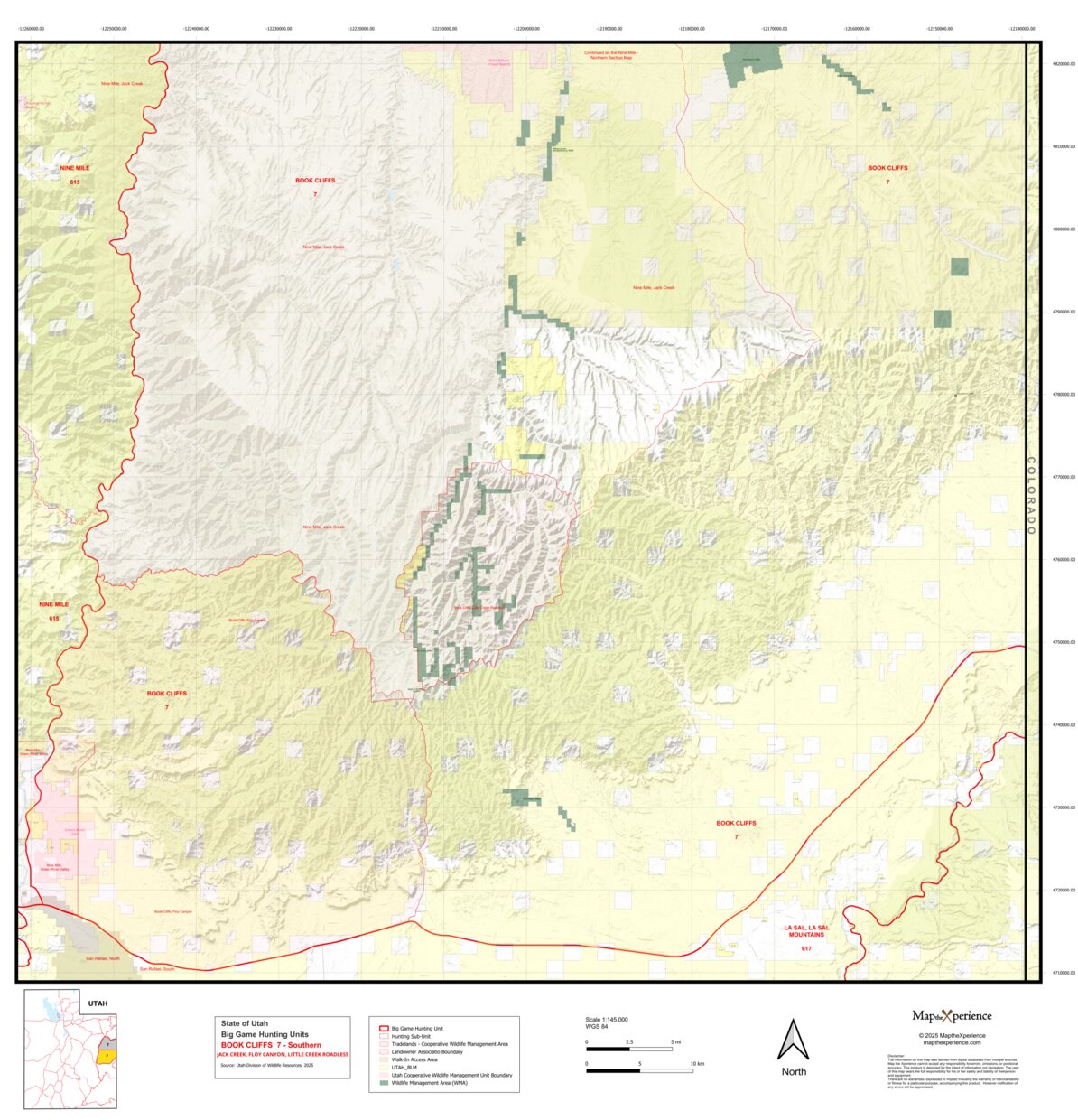 2025 Utah Hunt Map - Book Cliffs Unit (South) by Map the Xperience ...