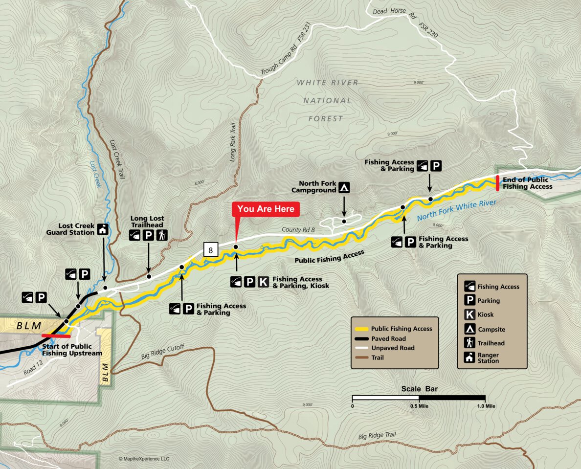 North Fork White River - Lost Creek - Fish Colorado Map by Map the ...