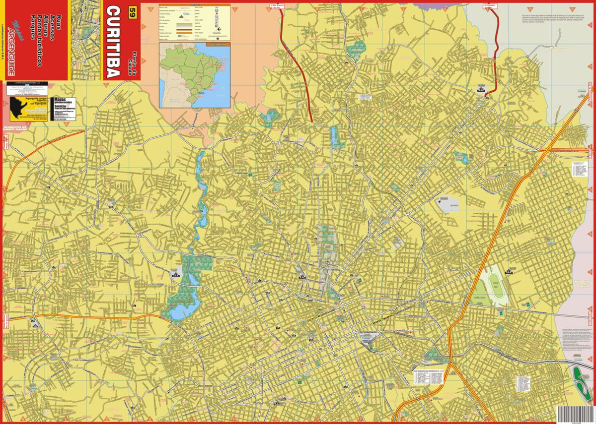 Curitiba Norte Map by MAPAS ARGENGUIDE De Latinbaires Editores srl ...