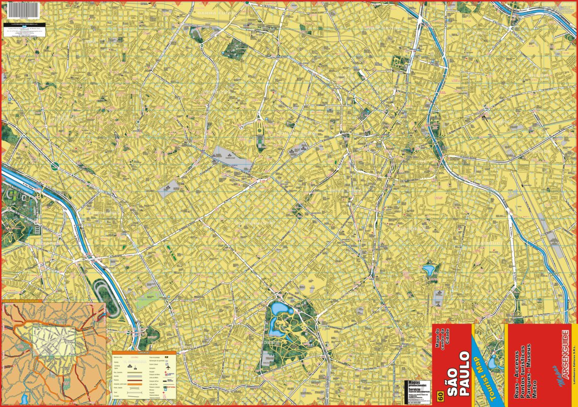 Mapa da Cidade da São Paulo Map by MAPAS ARGENGUIDE De Latinbaires ...
