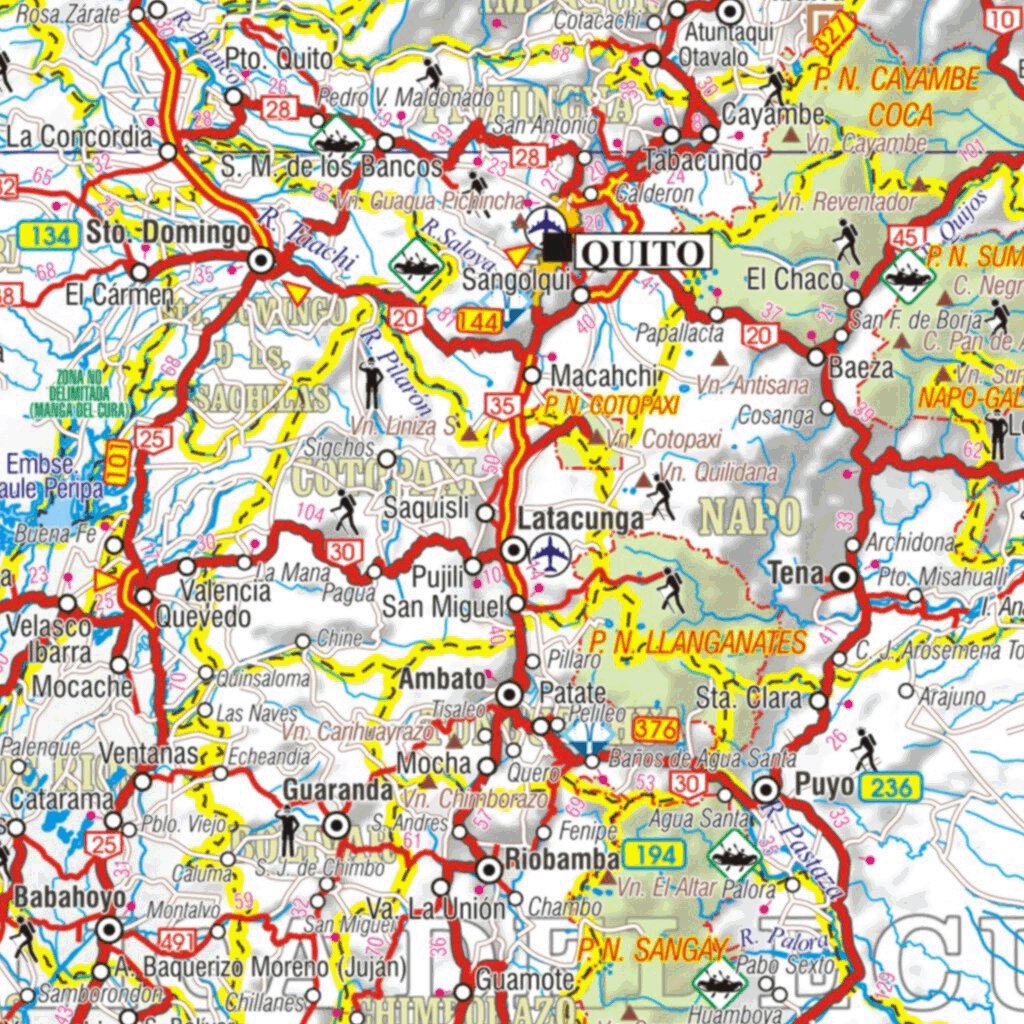 Mapa de Colombia y Ecuador Map by MAPAS ARGENGUIDE De Latinbaires ...