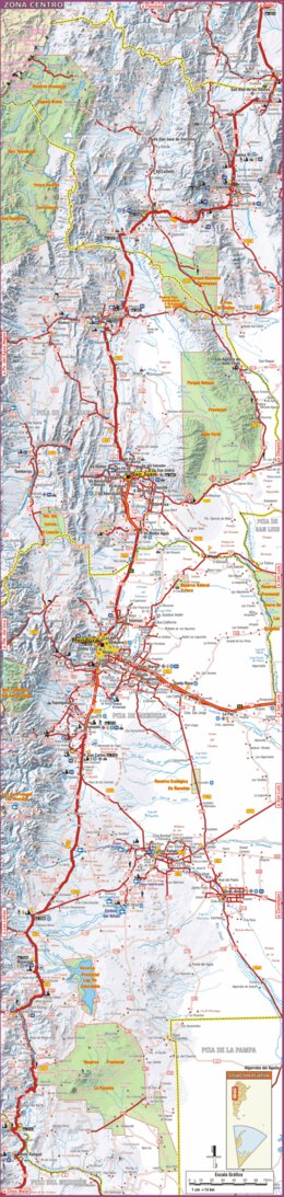 Mapa de la Ruta 40 - Zona Centro Map by MAPAS ARGENGUIDE De Latinbaires ...