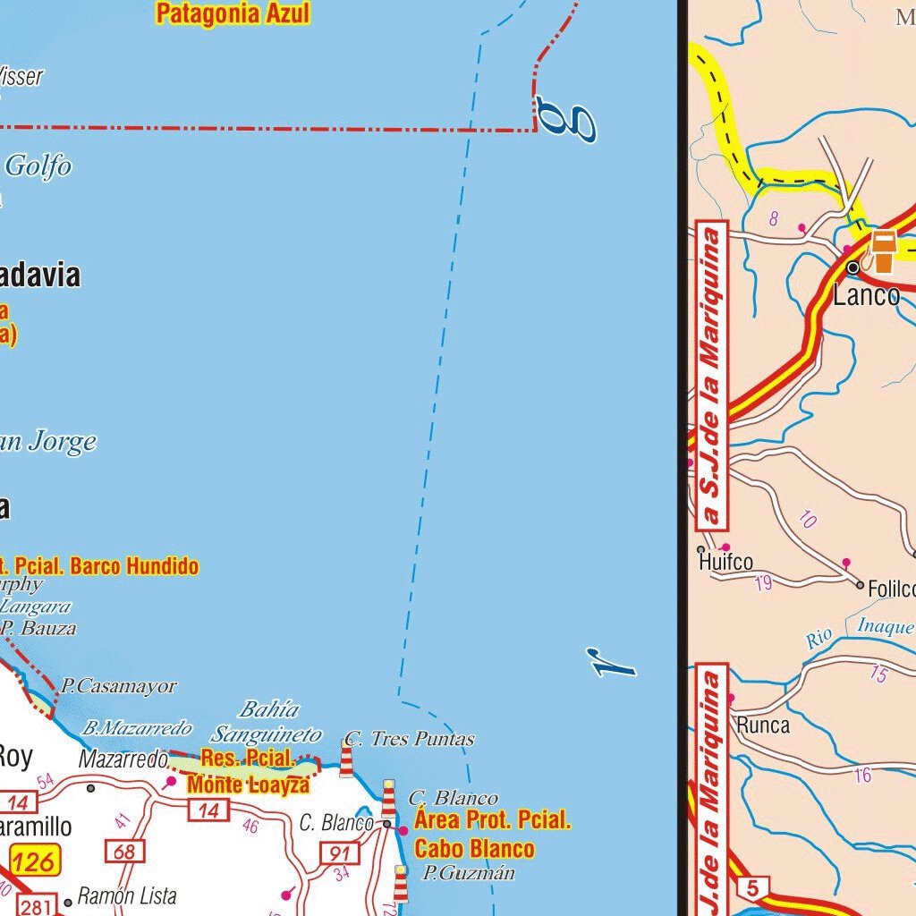 Mapa de Rutas de la Patagonia Map by MAPAS ARGENGUIDE De Latinbaires ...