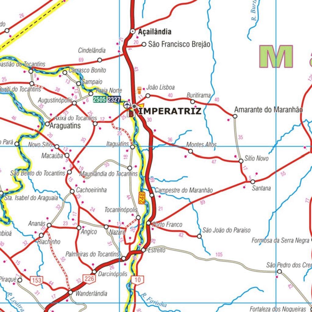Mapa de Rutas y Caminos de Brasil Norte Map by MAPAS ARGENGUIDE De ...