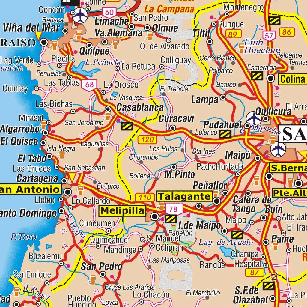 Mapa de Rutas y Caminos de Cuyo Map by MAPAS ARGENGUIDE De Latinbaires ...