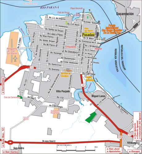 Mapa de Rutas y Caminos de la Provincia de Misiones Map by MAPAS ...