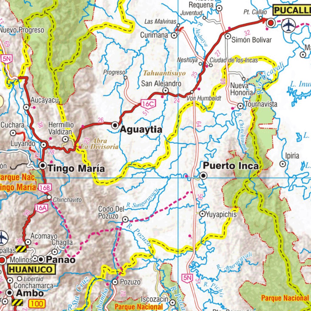 Mapa de Rutas y Caminos del Perú Map by MAPAS ARGENGUIDE De Latinbaires ...