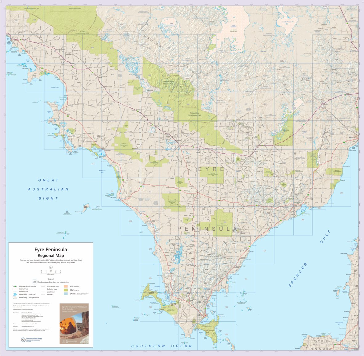 Eyre Peninsula Regional Map by Mapland - Department for Environment and Water | Avenza Maps