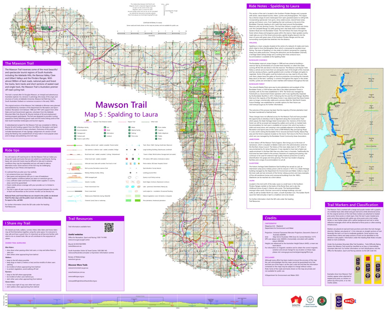 Mawson Trail Map 5 Spalding to Laura by Mapland - Department for ...