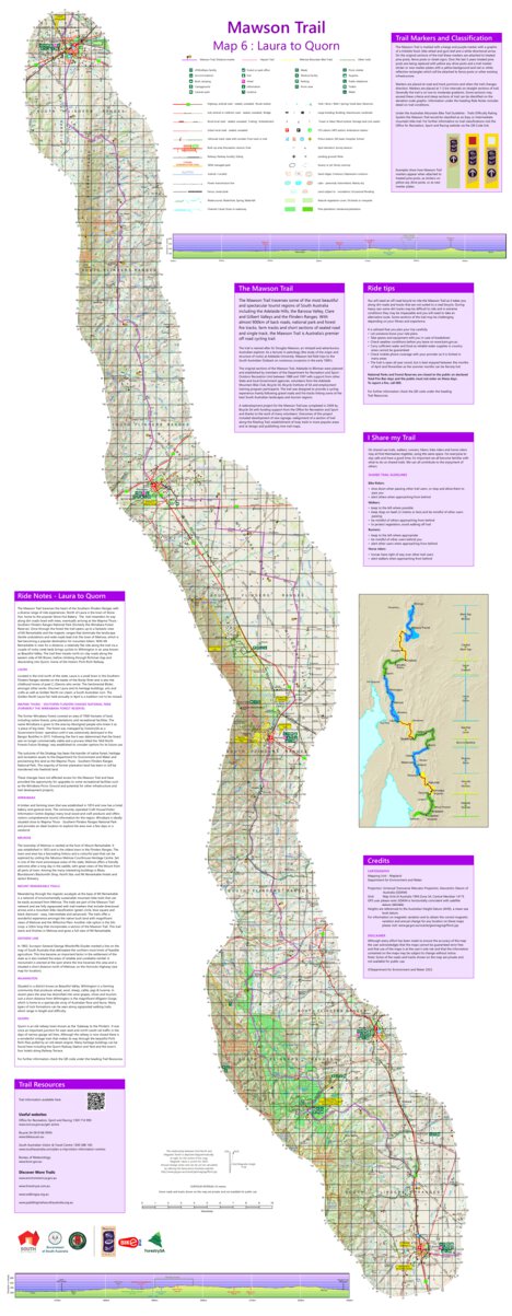 Mawson Trail Map 6 Laura to Quorn by Mapland - Department for ...