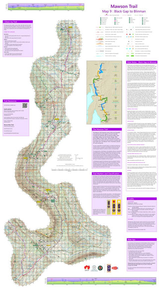 Mawson Trail SECTIONS 1- 3 - Adelaide to Blinman Map by Mapland ...