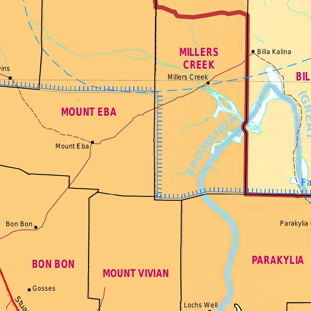 Pastoral Areas of South Australia Map by Mapland - Department for ...