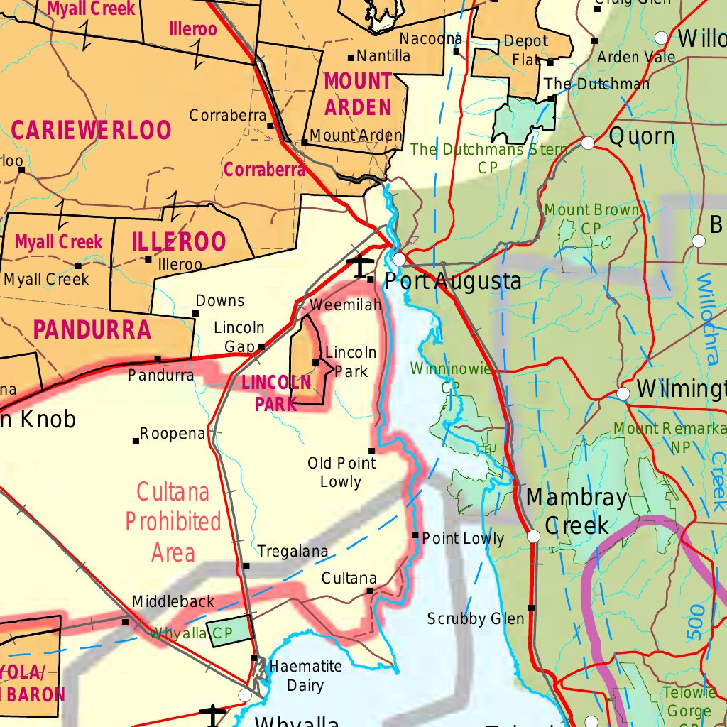 Pastoral Areas of South Australia Map by Mapland - Department for ...