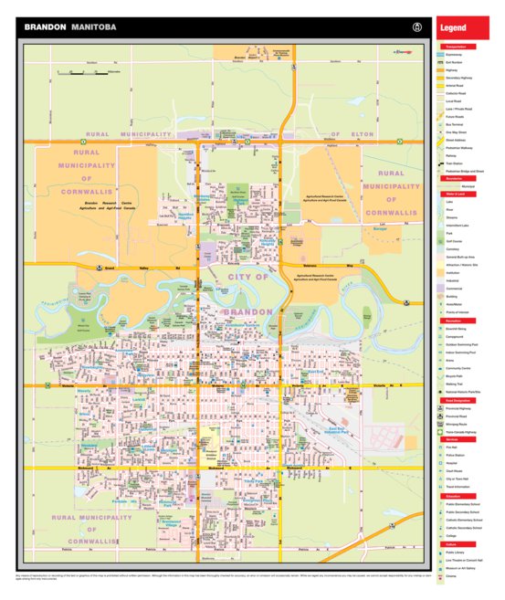 Brandon, MB Map by Mapmobility Corp. | Avenza Maps