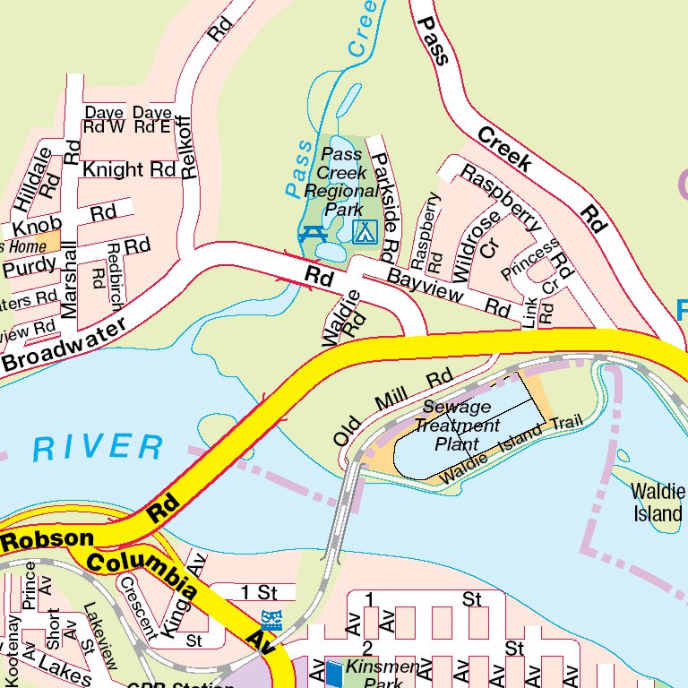 Castlegar, BC Map by Mapmobility Corp. | Avenza Maps