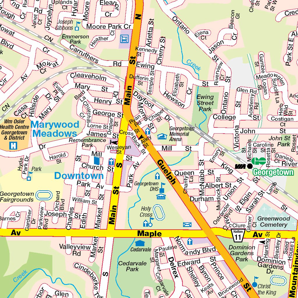 Georgetown and Acton, ON Map by Mapmobility Corp. | Avenza Maps