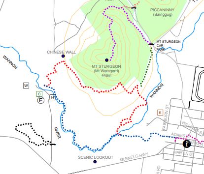 Dunkeld Walking Trails Map by Mapping Services Australia Pty Ltd ...