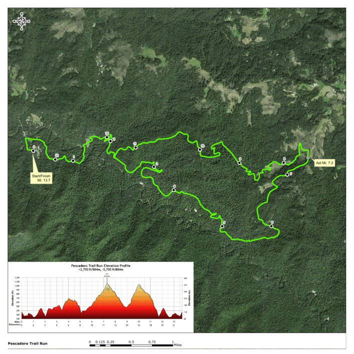 Pescadero Trail Run Map by Maps for Motion | Avenza Maps