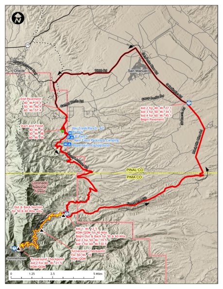 Sky Island Challenge Map by Maps for Motion | Avenza Maps