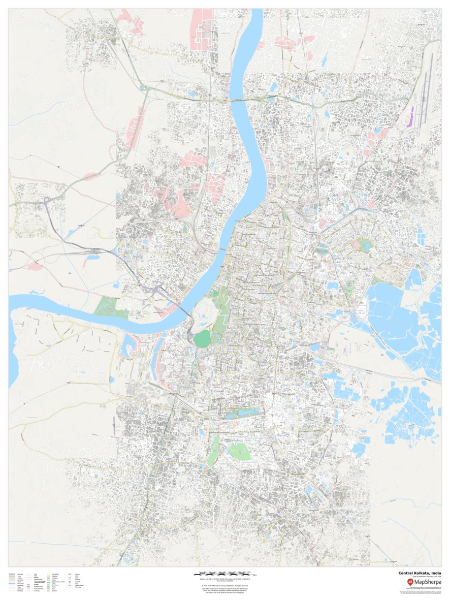 Kolkata, India Map by MapSherpa | Avenza Maps